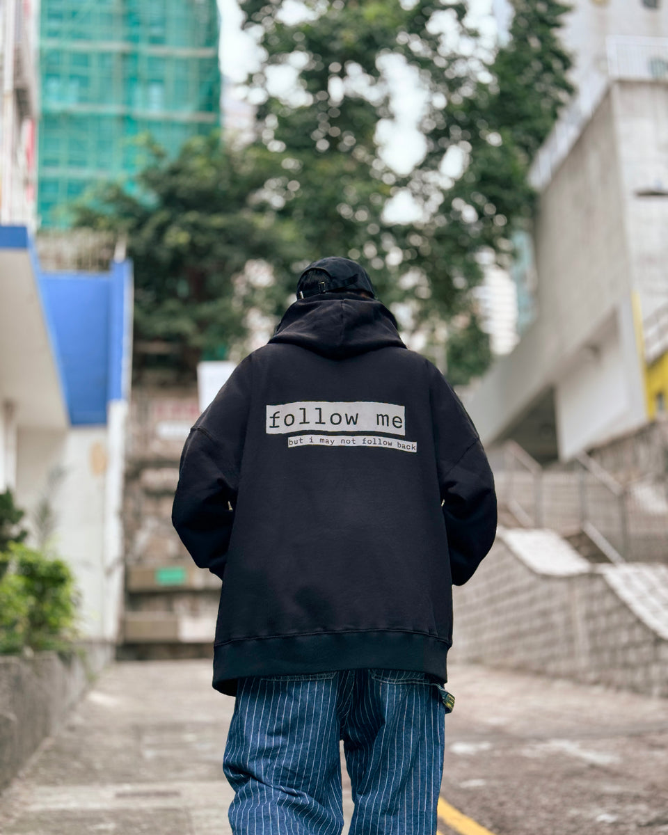 Follow Me Oversized Hoodie Black – PROJECT 4